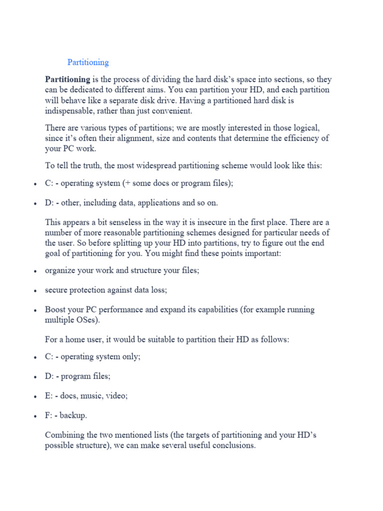 IT 513 Partition | PDF | File System | Operating System