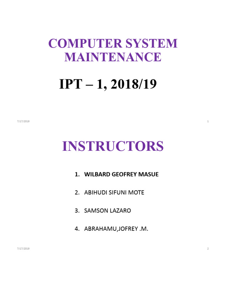Ipt - I 2018-19 Introduction | PDF | Computer Data Storage | Central Processing Unit