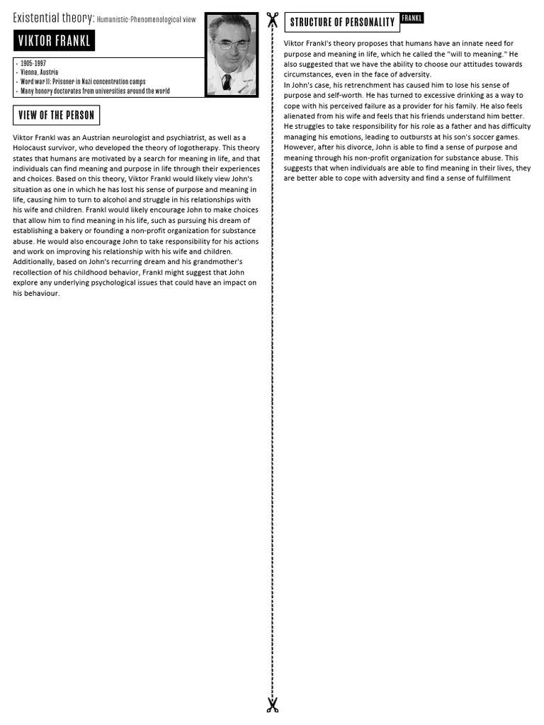 FillED in Form SU+7 - Existential+theory - Frankl | PDF | Psychological ...