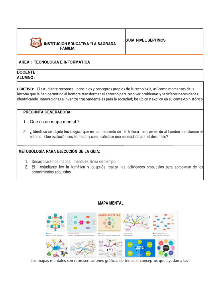 GUIA GRADO SEPTIMO INFORMATICA Mapa Mental | PDF | Circuito integrado | Mente