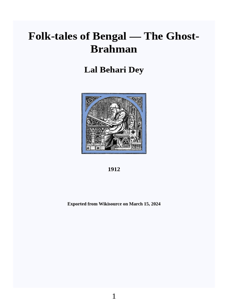 Folk-Tales of Bengal The Ghost-Brahman | PDF