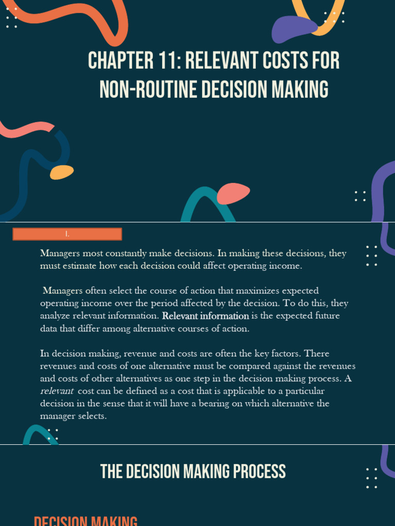 SCM-Ch11 - RELEVANT COSTING | PDF | Decision Making | Cost