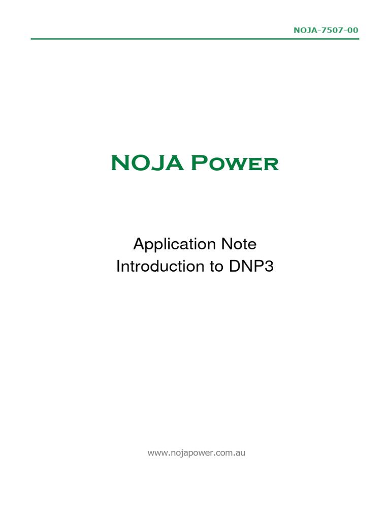 NOJA-7507-00 Application Note - Introduction To DNP3 | PDF | Osi Model ...