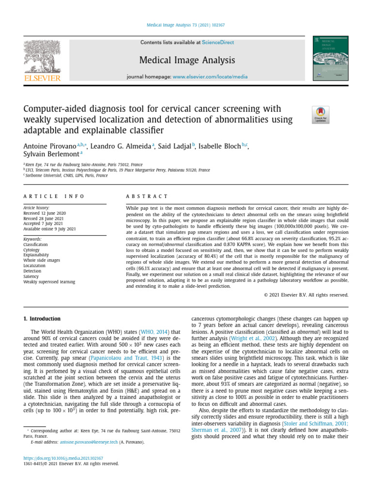 Computer-Aided Diagnosis Tool | PDF | Statistical Classification | Regression Analysis