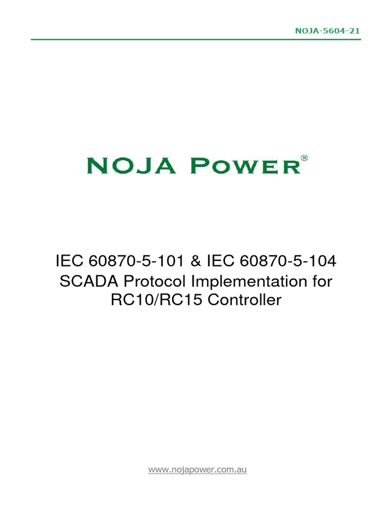 NOJA-5604-21 IEC60870-5-101 and 104 Protocol Implementation | PDF | Computing | Computer Engineering