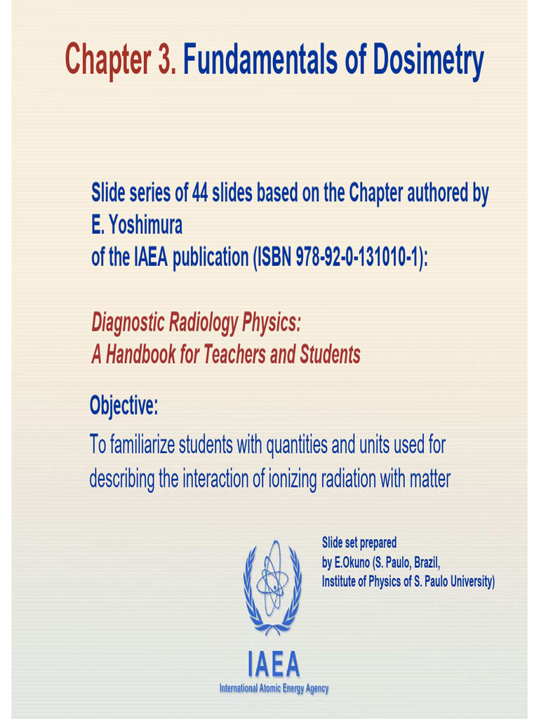 Fundamentals of Dosimetry | PDF | Dosimetry | Ionizing Radiation