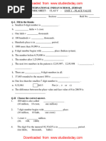 CBSE Class 4 Maths Revision Worksheet (89) - Multiplication | PDF ...