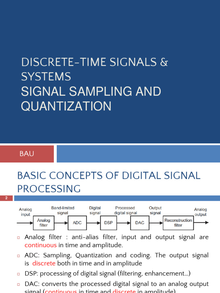 Chapter1 COME384 | PDF | Sampling (Signal Processing) | Analog To Digital Converter