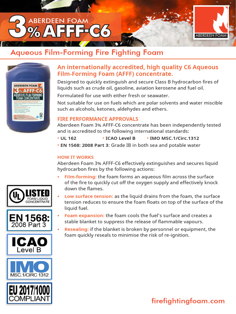 3 AFFF C6 Rev150422 | PDF | Materials | Chemical Substances