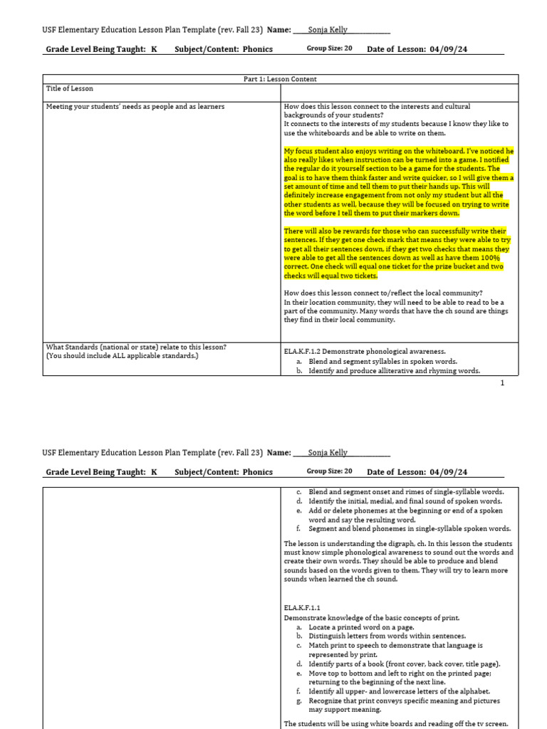 Supervisor Observation 2 - Whole Group | PDF | Phonics | Educational ...