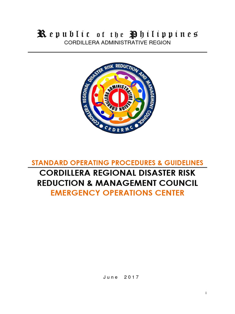 RDRRMC CAR EOC SOPs and Guidelines | PDF | Emergency Management | Hazards