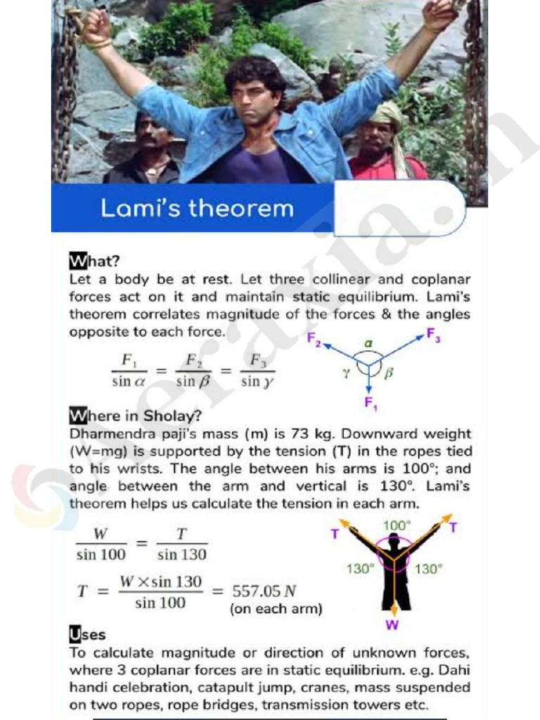 Equilibrium - Concept On Lamis Theorem Mechanics Maximum 20 Marks Aeraxia - in | PDF