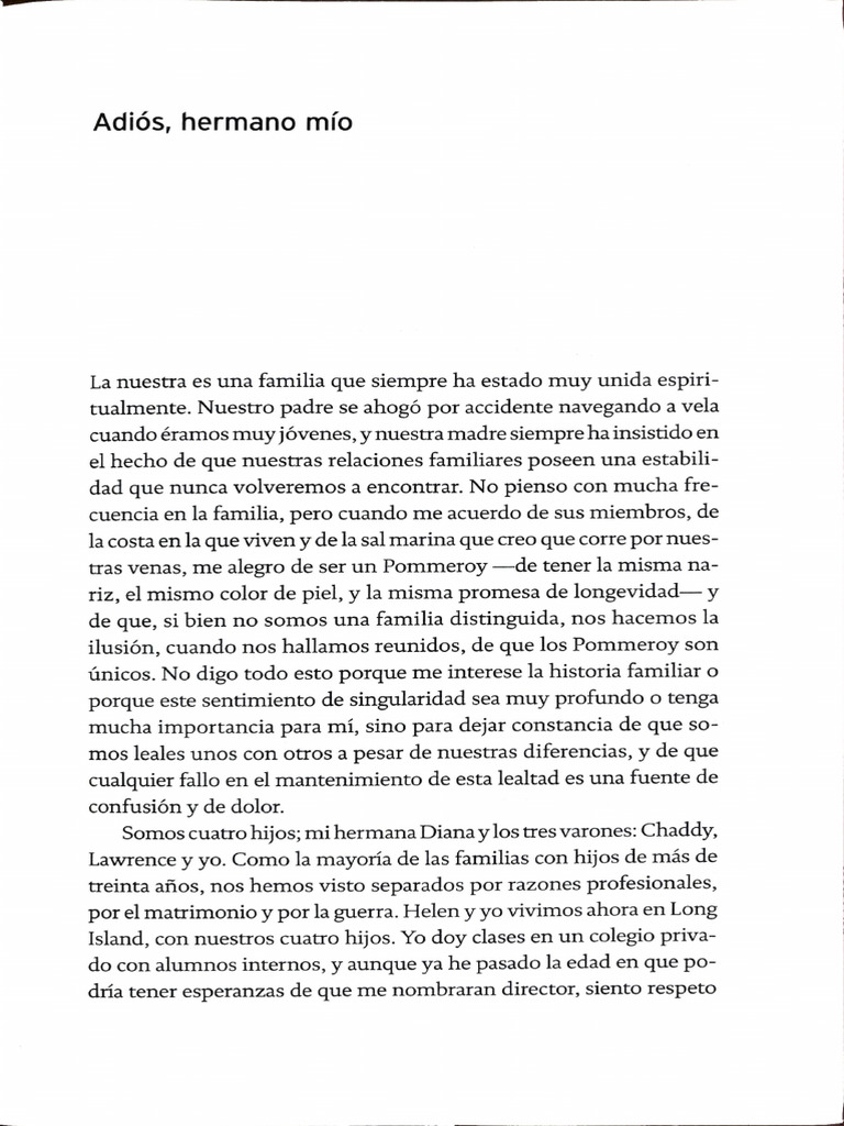 Adiós, Hermano Mío - John Cheever | PDF