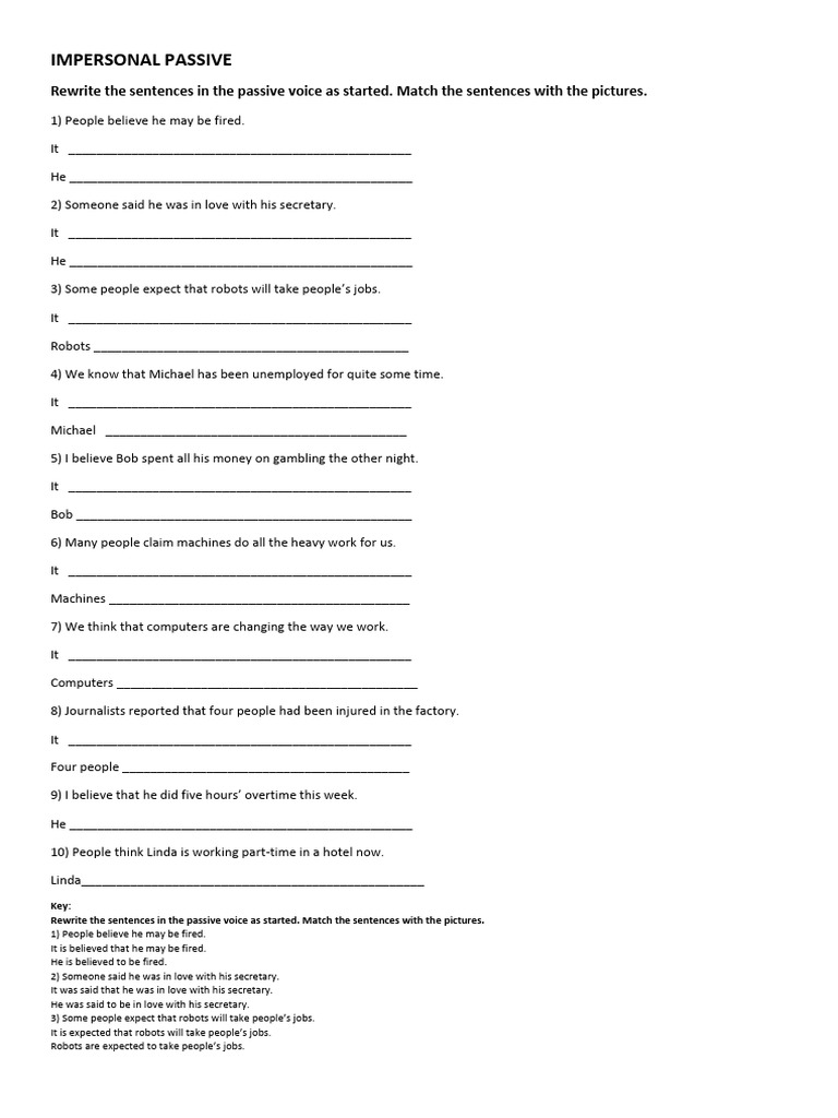 Impersonal Passive | PDF