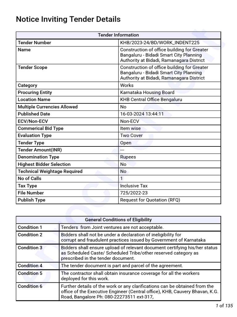 Ocur Ement: Notice Inviting Tender Details | PDF | Concrete ...