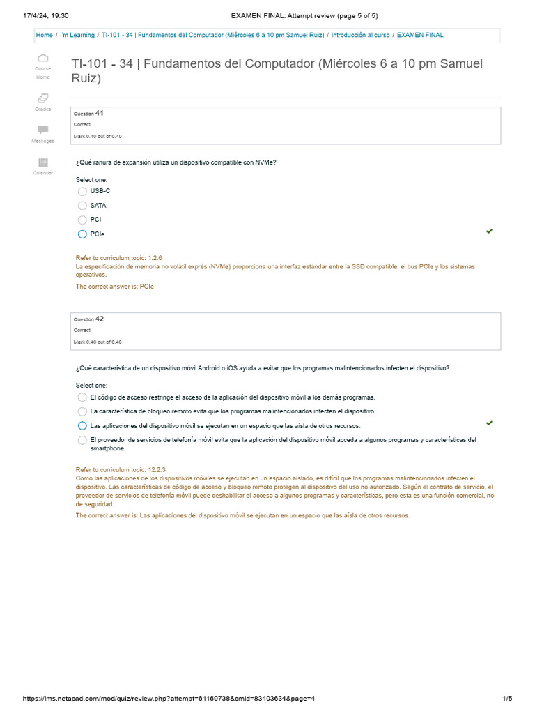 Examen Final: Fundamentos del Computador | PDF | V Mware | Software