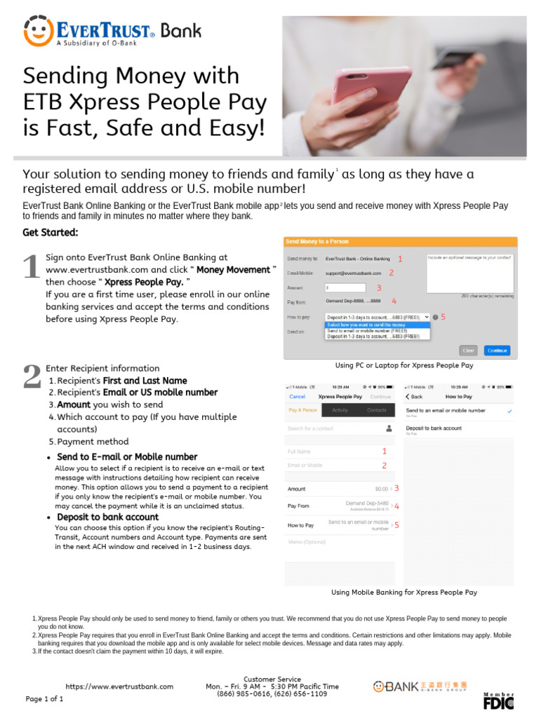 ETB People Pay Instruction - English | PDF | Banks | Online Banking