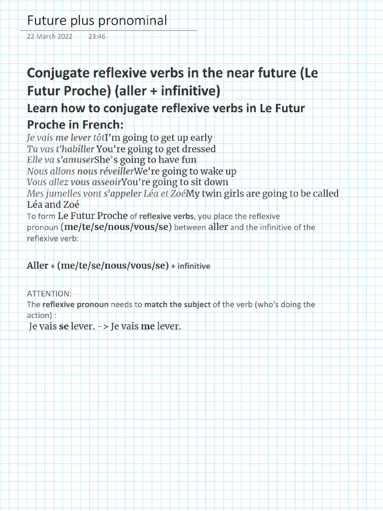 Future Plus Pronominal | PDF