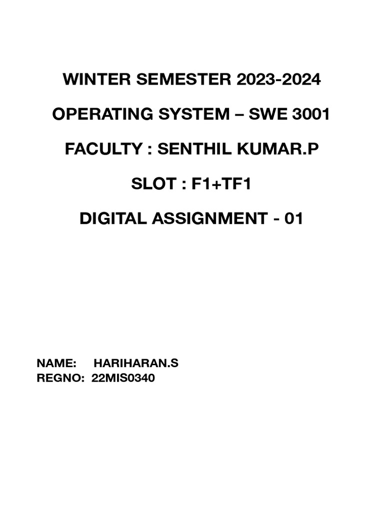 OSTH1DA | PDF | Process (Computing) | Thread (Computing)