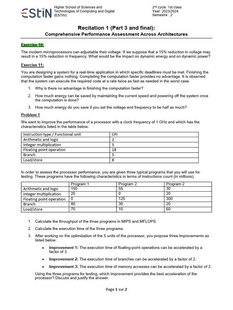 Recetation 1 (Part3) | PDF | Central Processing Unit | Computer Program