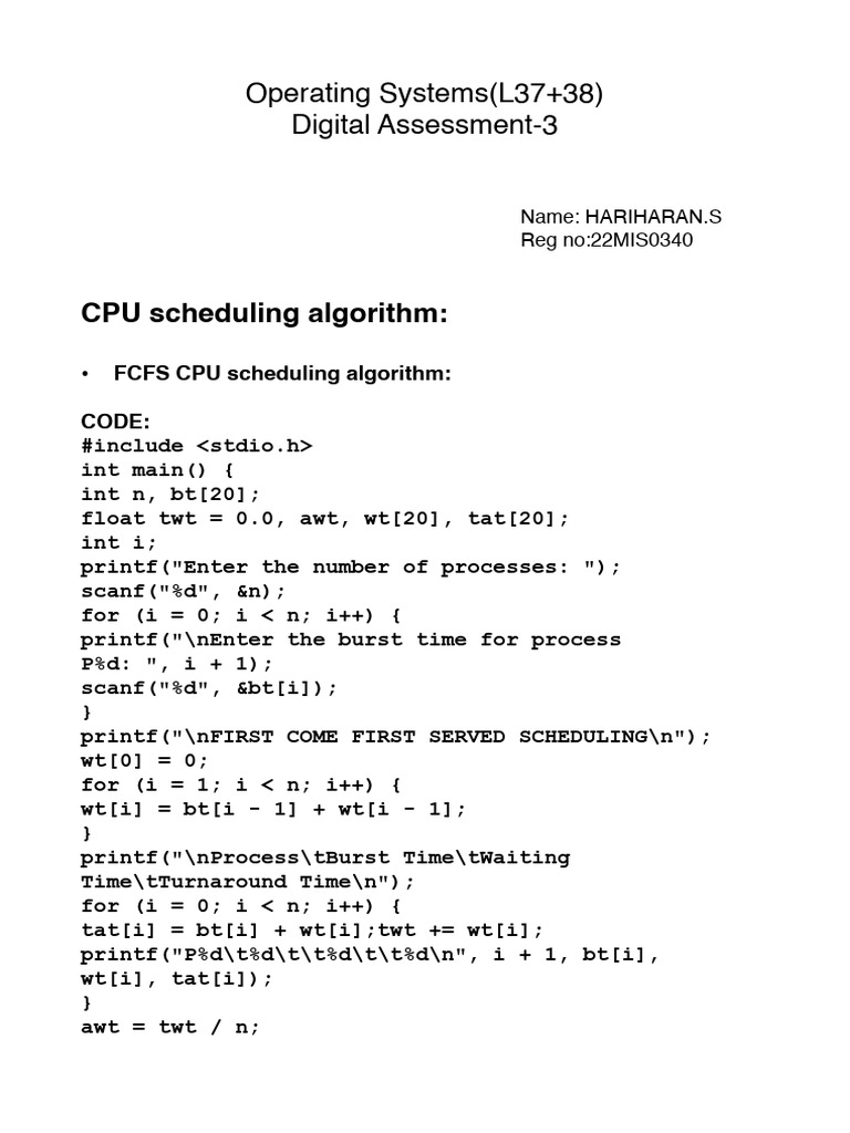 Os Da - 3 | PDF | Computer Programming | Algorithms