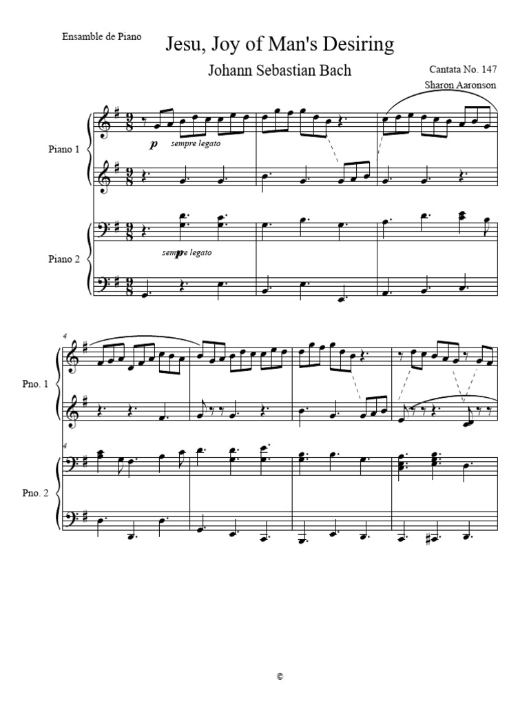 Jesu, Joy of Man's Desiring General | PDF | Baroque Music | Musical ...