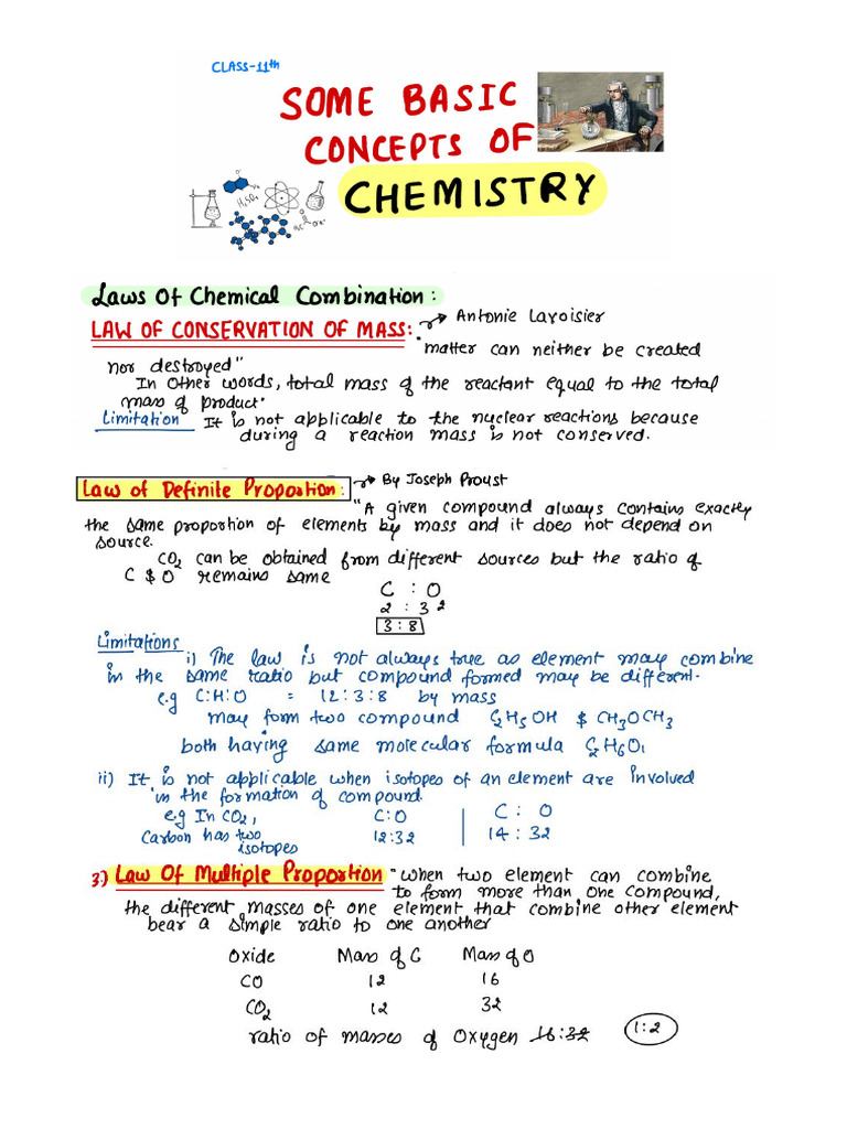 Some Basic Concepts of Chem-Class 11 | PDF