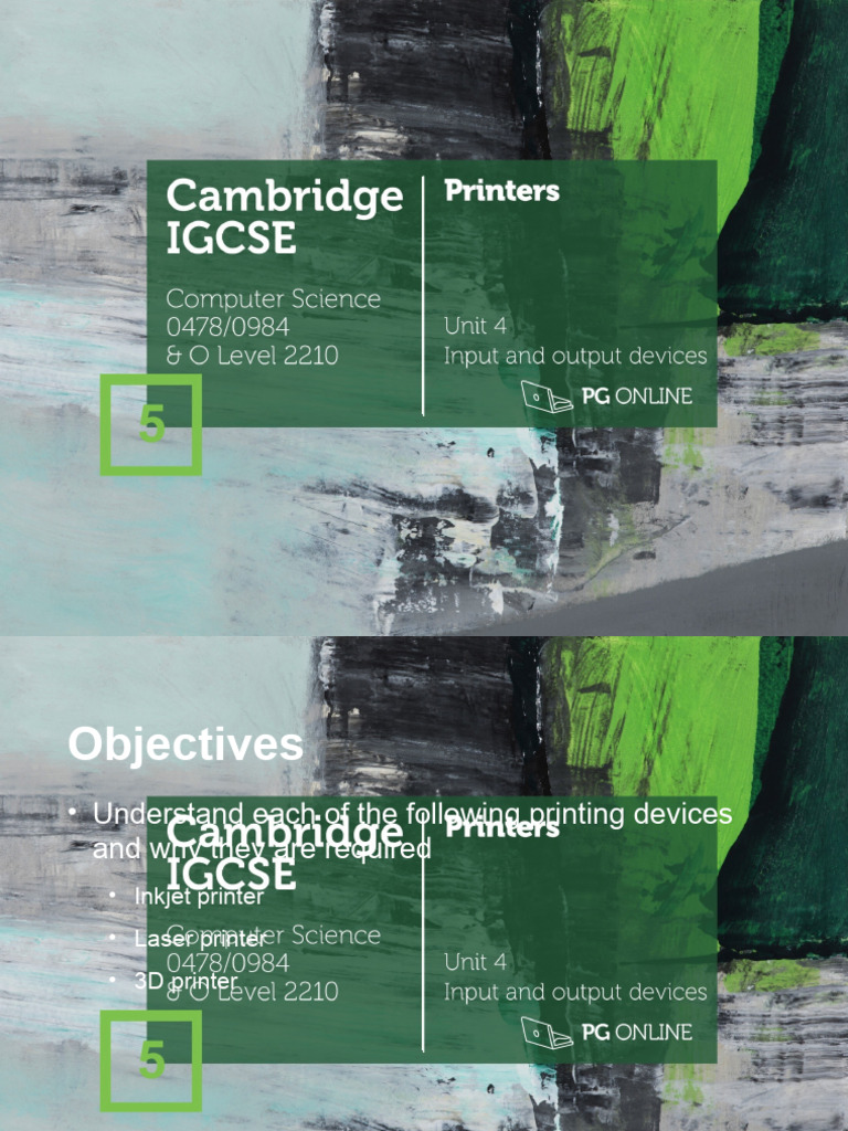 T5 Printers - Gcse Computer Science | PDF | 3 D Printing | Printer (Computing)