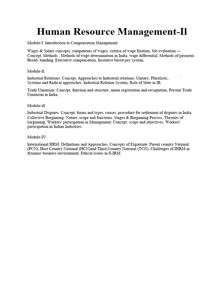 Imba 6th Sem Human Resource Management | PDF | Cost Of Living | Incentive