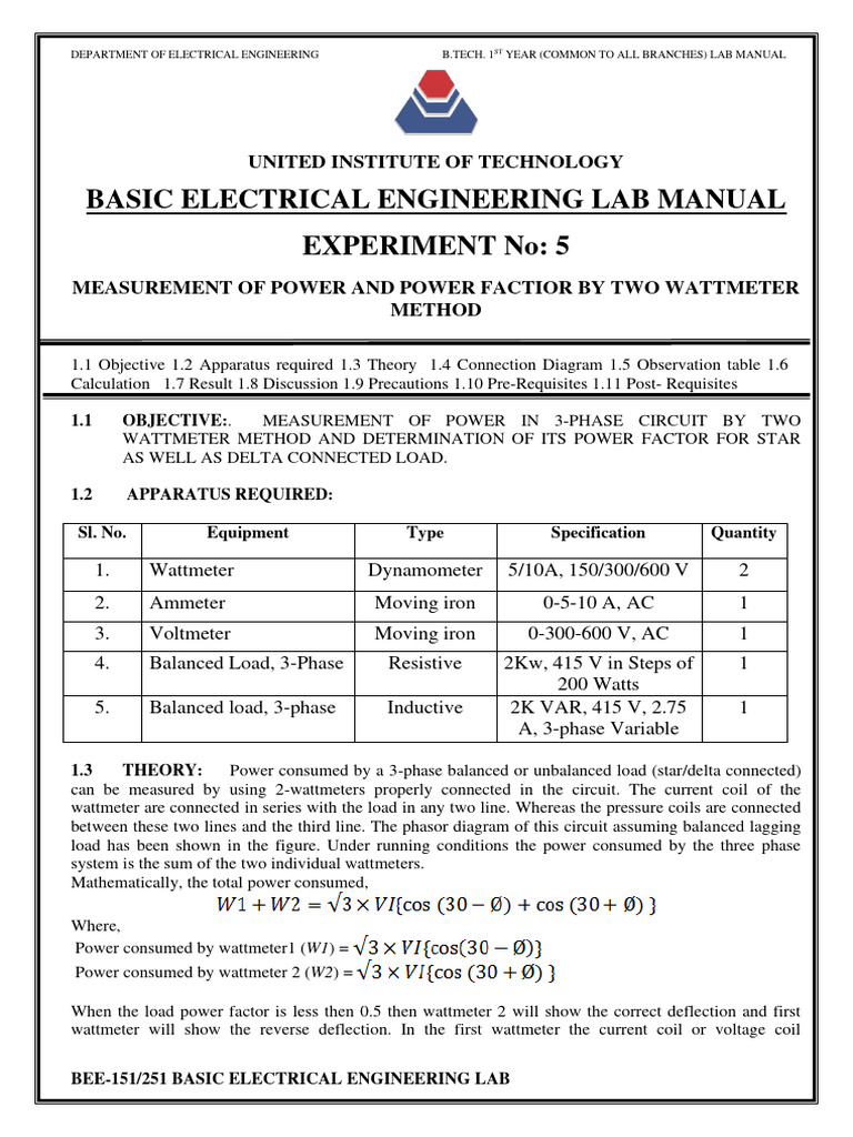 Experiment_5 | PDF | Power (Physics) | Electromagnetism