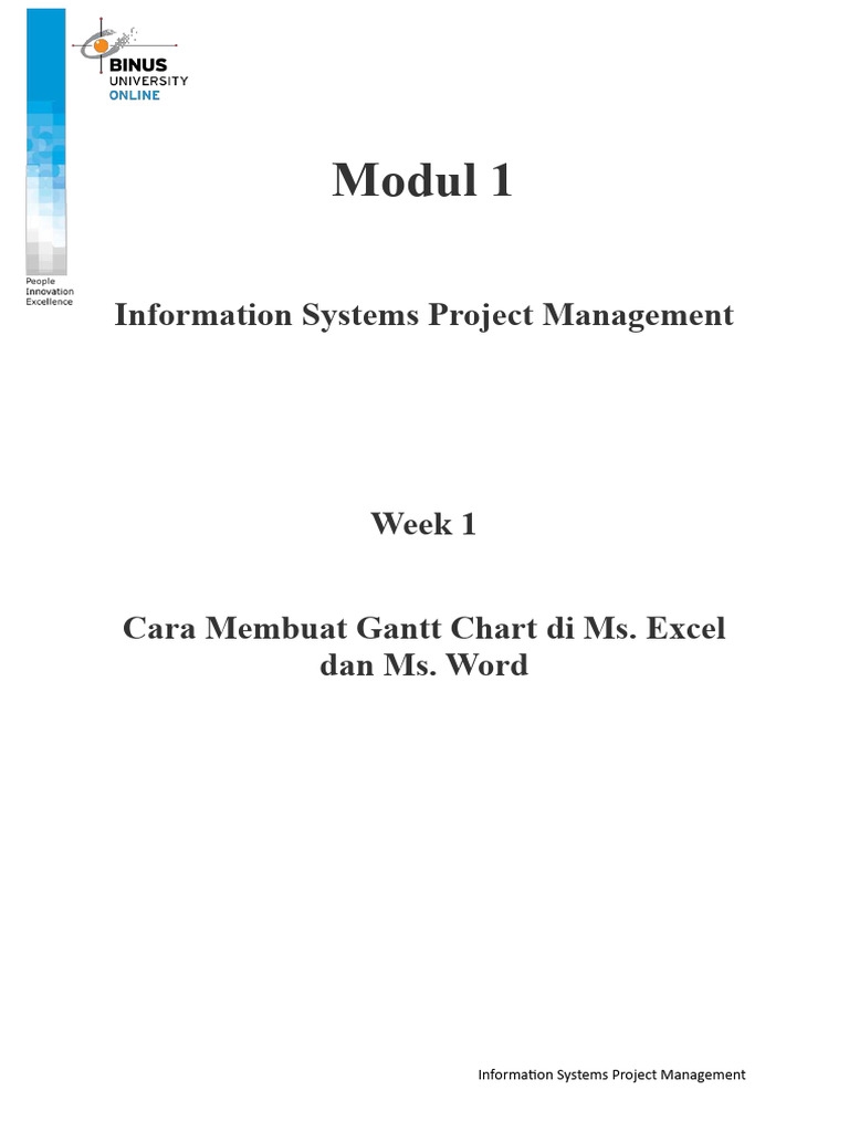 Week 1-Modul Gantt Chart | PDF Week 1-Modul Gantt Chart | PDF