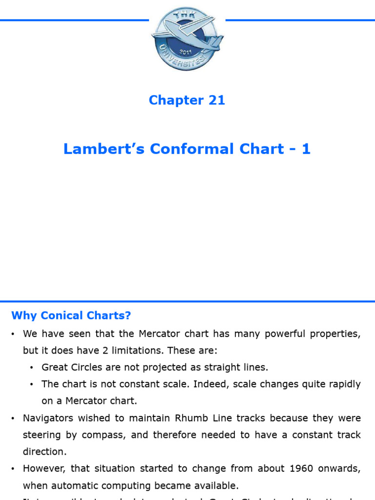 311 CH-21 Lambert’s Conformal Chart - 1 | PDF | Longitude | Latitude