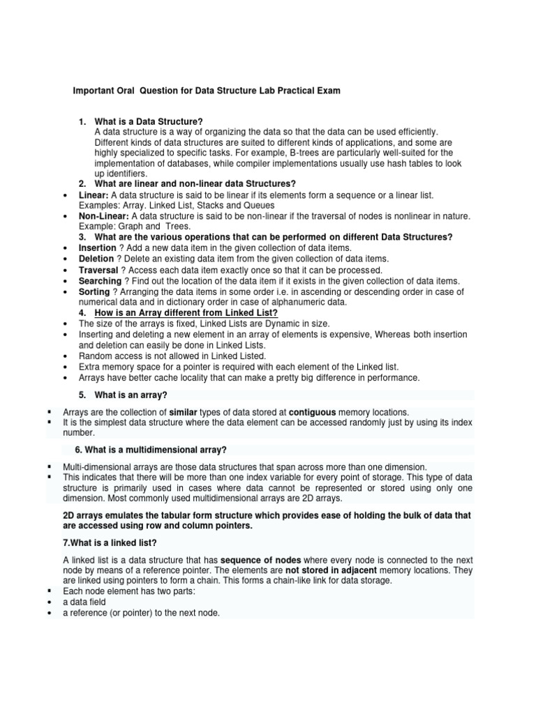 DSL Pract (Oral) Question | PDF | Queue (Abstract Data Type) | Computer Programming