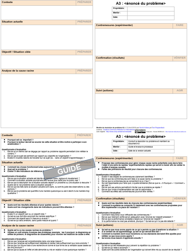 A3 Problem Solving Template Fr | PDF