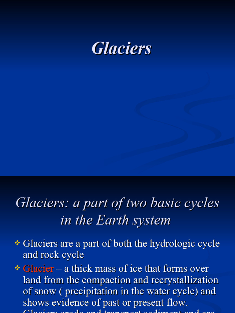 Glaciers | PDF | Glacier | Ice Age