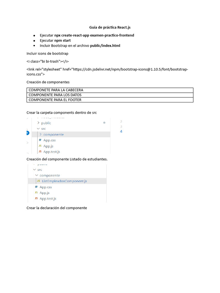 Guía de Práctica React | PDF