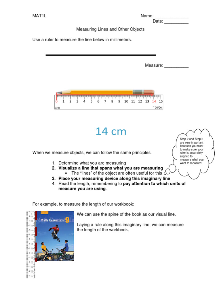 02 - Note Measuring Lines and Objects | PDF | Measurement | Length
