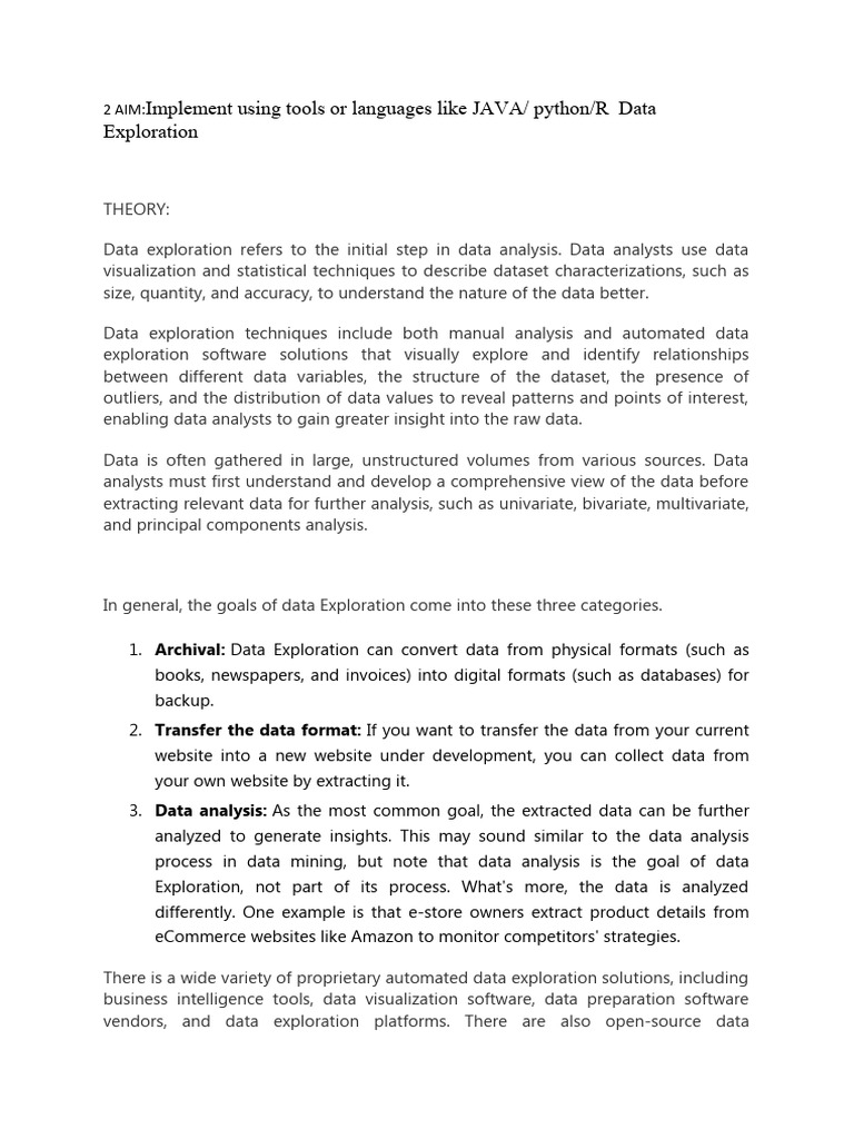 DW&BI PR2,3 | PDF | Data Analysis | Data