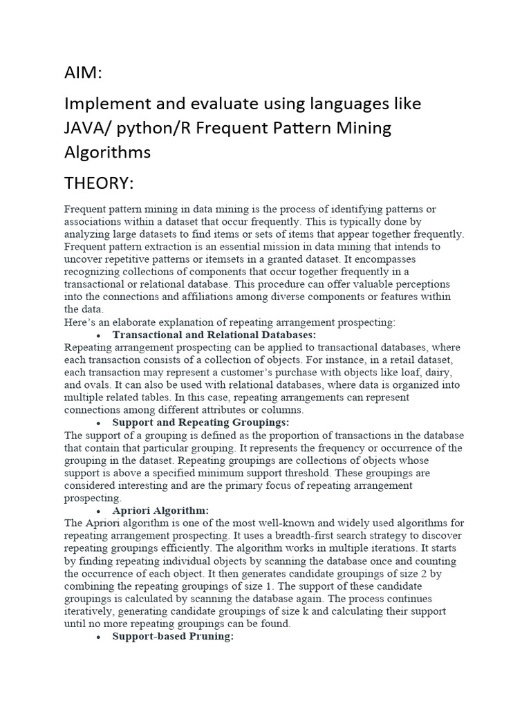 Dw&bi PR6 | PDF | Algorithms | Data Management
