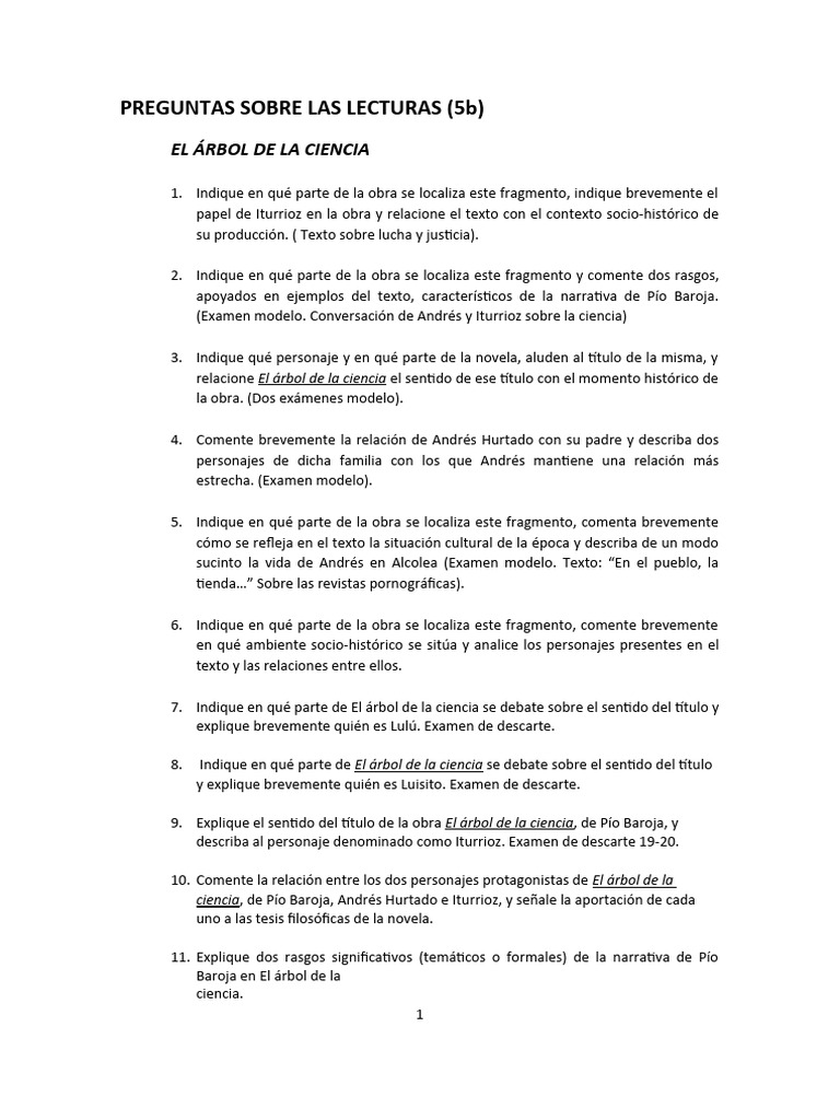 Preguntas de Los Libros 22-23 | PDF | Clásicos