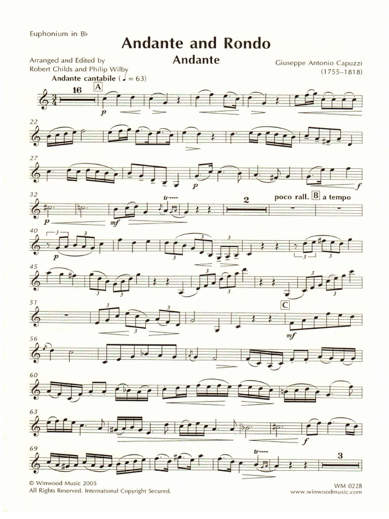 Guiseppe Antonio Capuzzi - Andante and Rondo | PDF