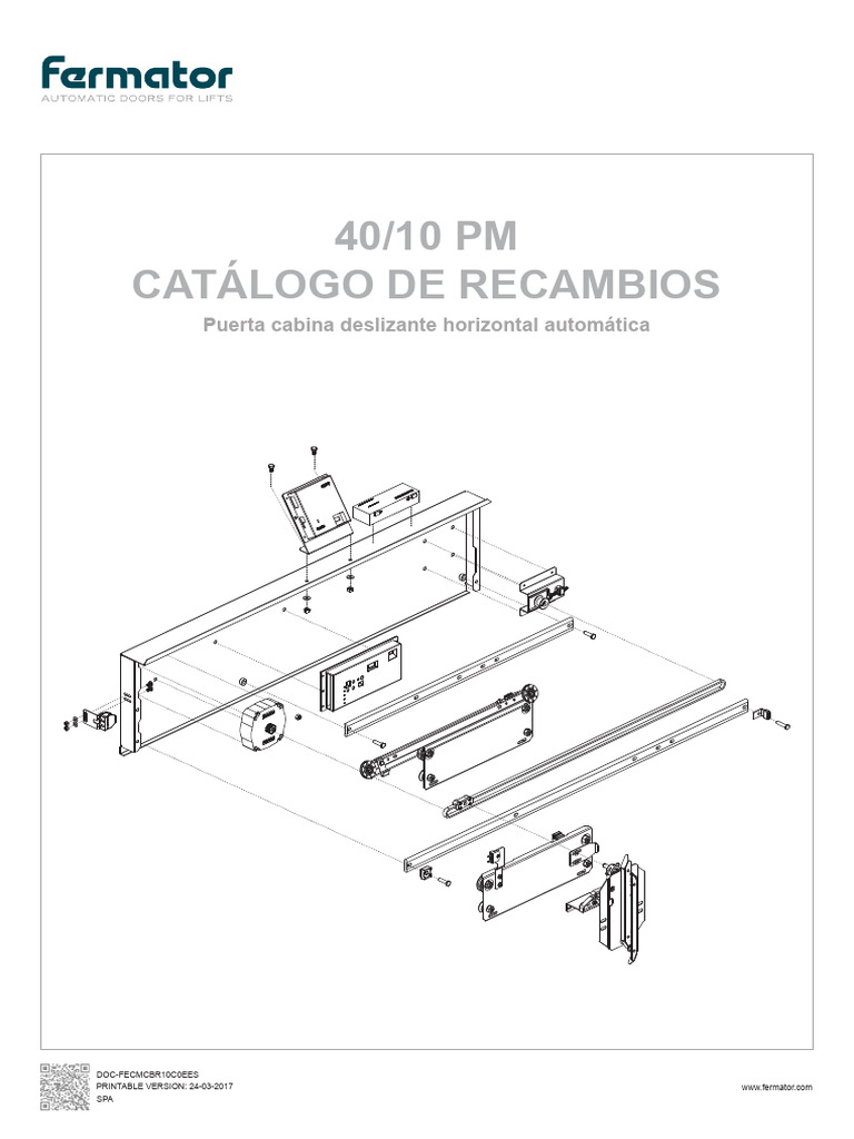 Catálogo PEÇAS Operador FERMATOR - Modelo 4010 PM | PDF | Ingenieria ...
