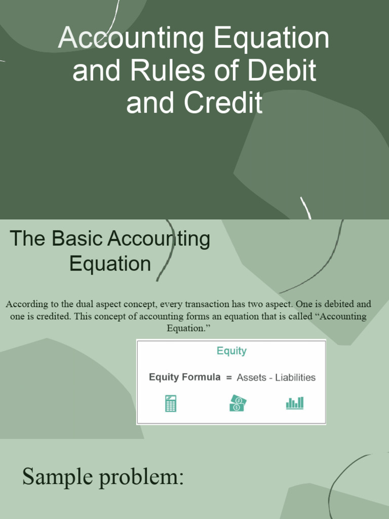 Rules of Debit and CreditDONE | PDF | Debits And Credits | Equity (Finance)