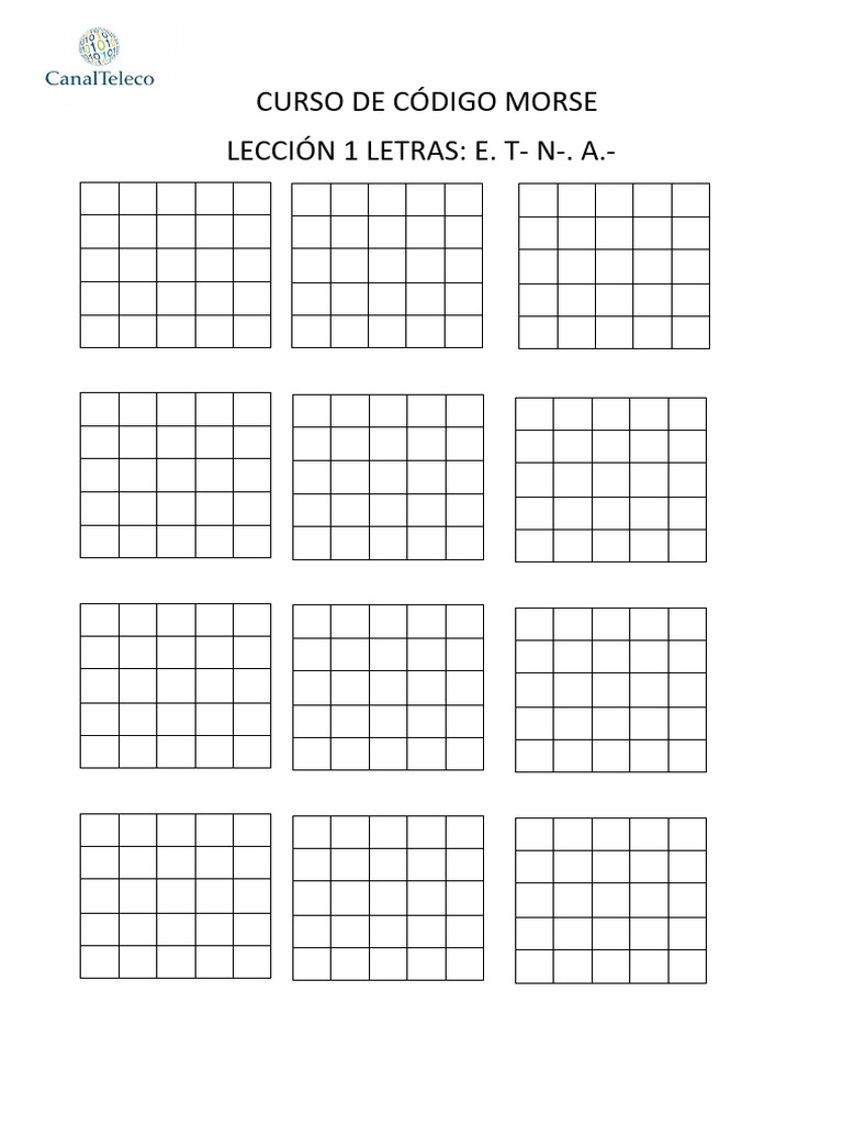 Curso de Código Morse: Lección 1 | PDF