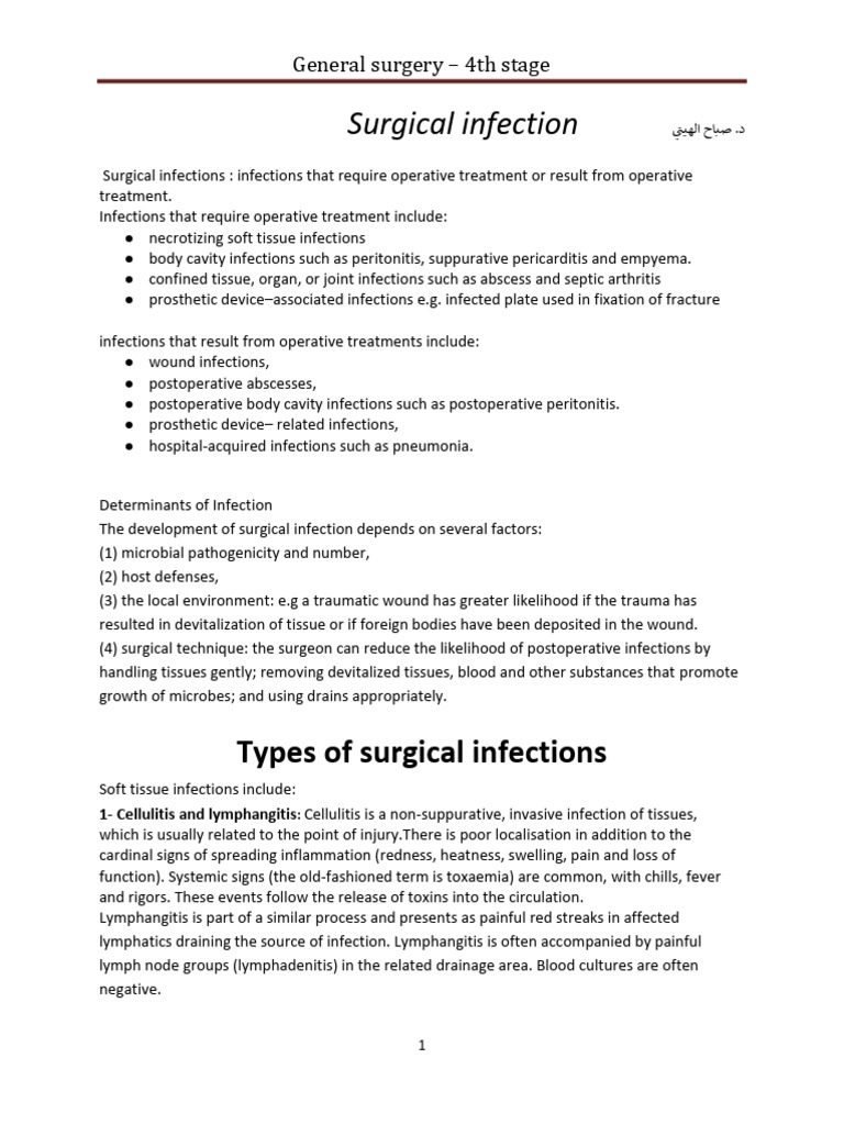 Surgical Infections | PDF | Infection | Hospital Acquired Infection