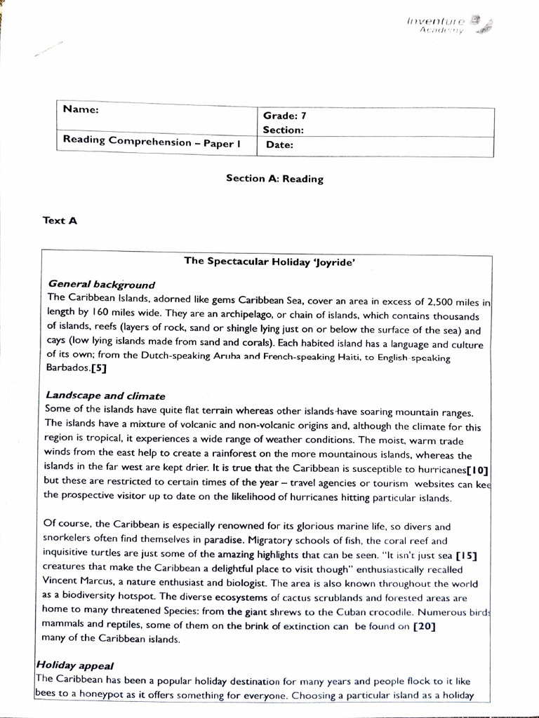 E2 Revision Paper 2 | PDF | Caribbean | Island