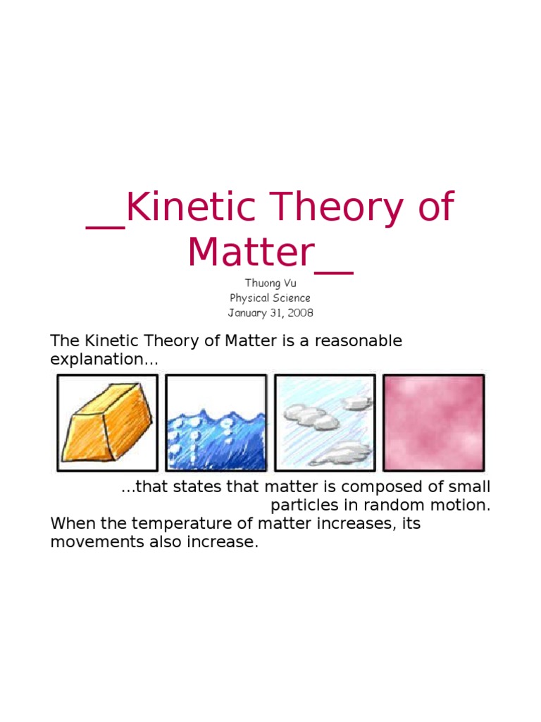 Kinetic Theory of Matter | Matter | Gases