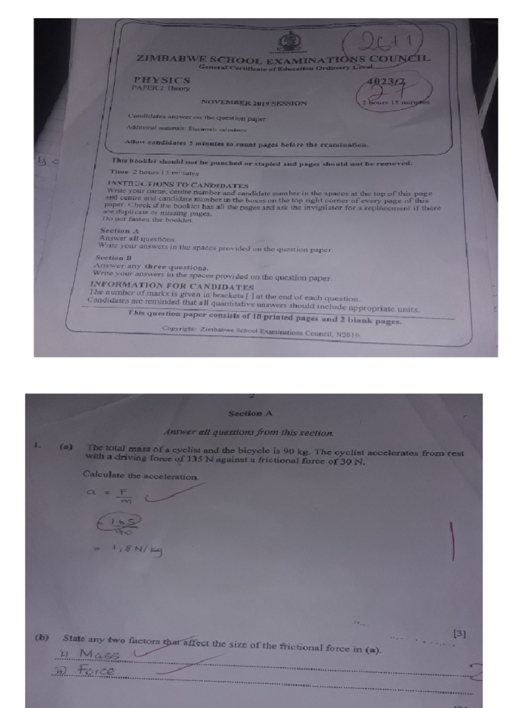 Question Paper 2018 Physics | PDF