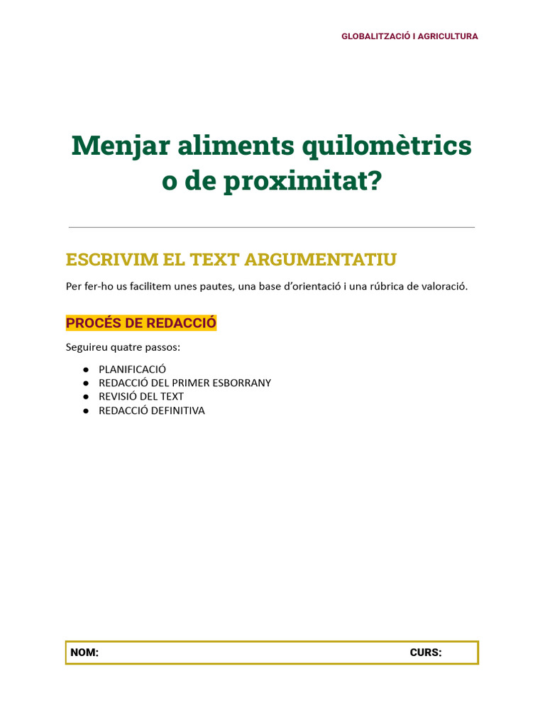 Text Argumentatiu | PDF