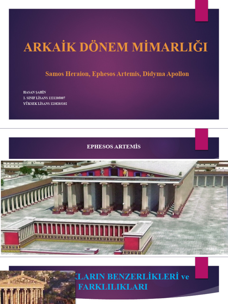 Arkaik Dönem Mimarlığı Ödev 26.12.2023 | PDF